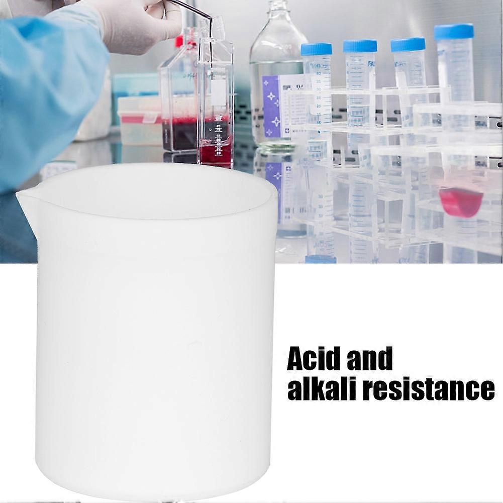 Acid & Base Resistant Beaker PTEE High Lubrication Not Sticky White Beaker Measuring Cup(50ml ...