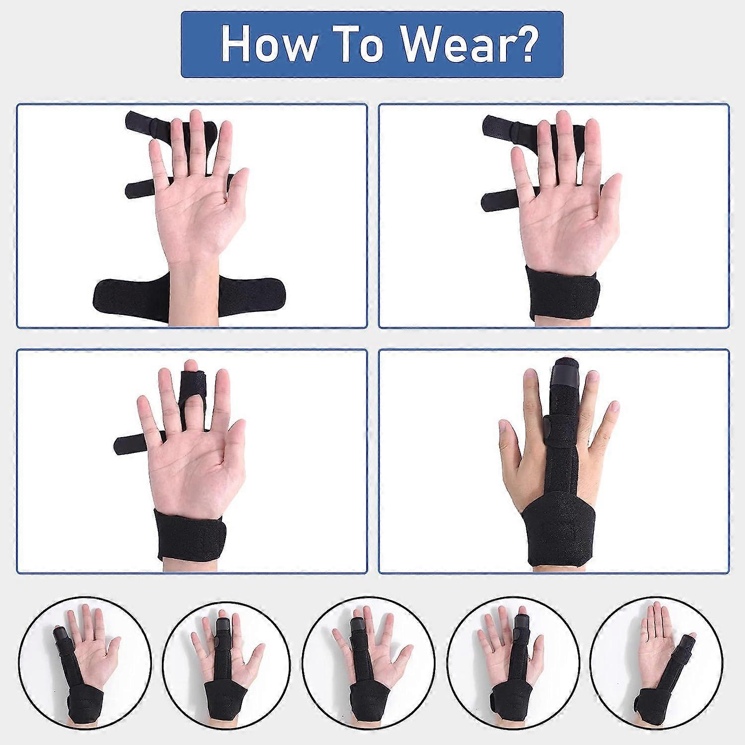 Full Trigger Finger Splint - Hand and Wrist Brace Support - Adjustable ...