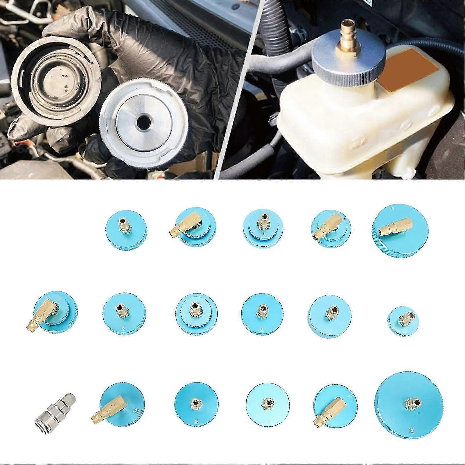 17 Pcs Master Cylinder Adapters Set Aluminium Alloy Brake Oil Fluid ...