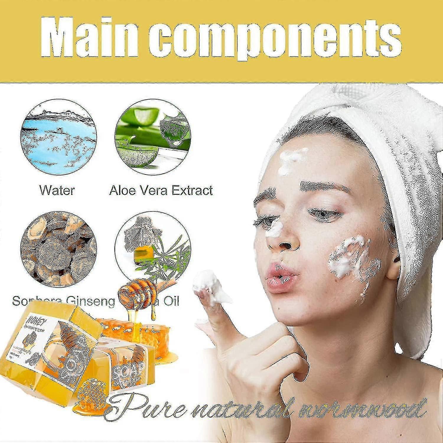 1-3x Turmeric Honey Soap Bar Lavado Essentials, Turmeric Soap Bar For ...