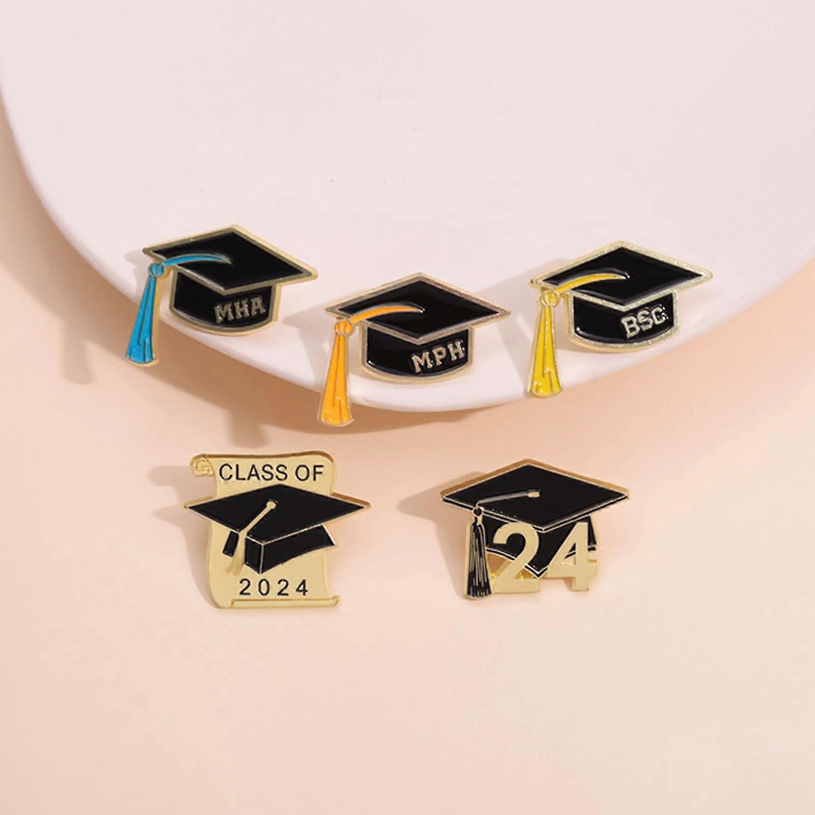 Graduation Enamel Pins Set, Book Flower Graduation Cap and School ...