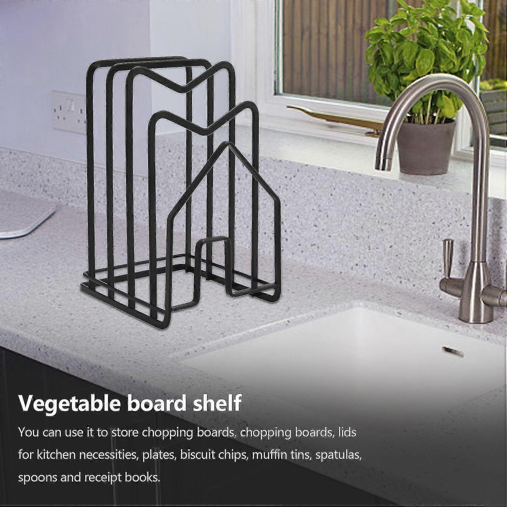 Kitchen Countertop Cutting Board Rack Chopping Board Organizer Stand ...