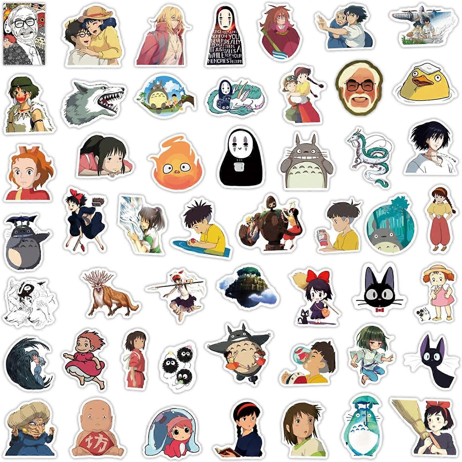 50 PCS Japanese Cartoon Stickers, Kawaii Studio Anime Stickers ...