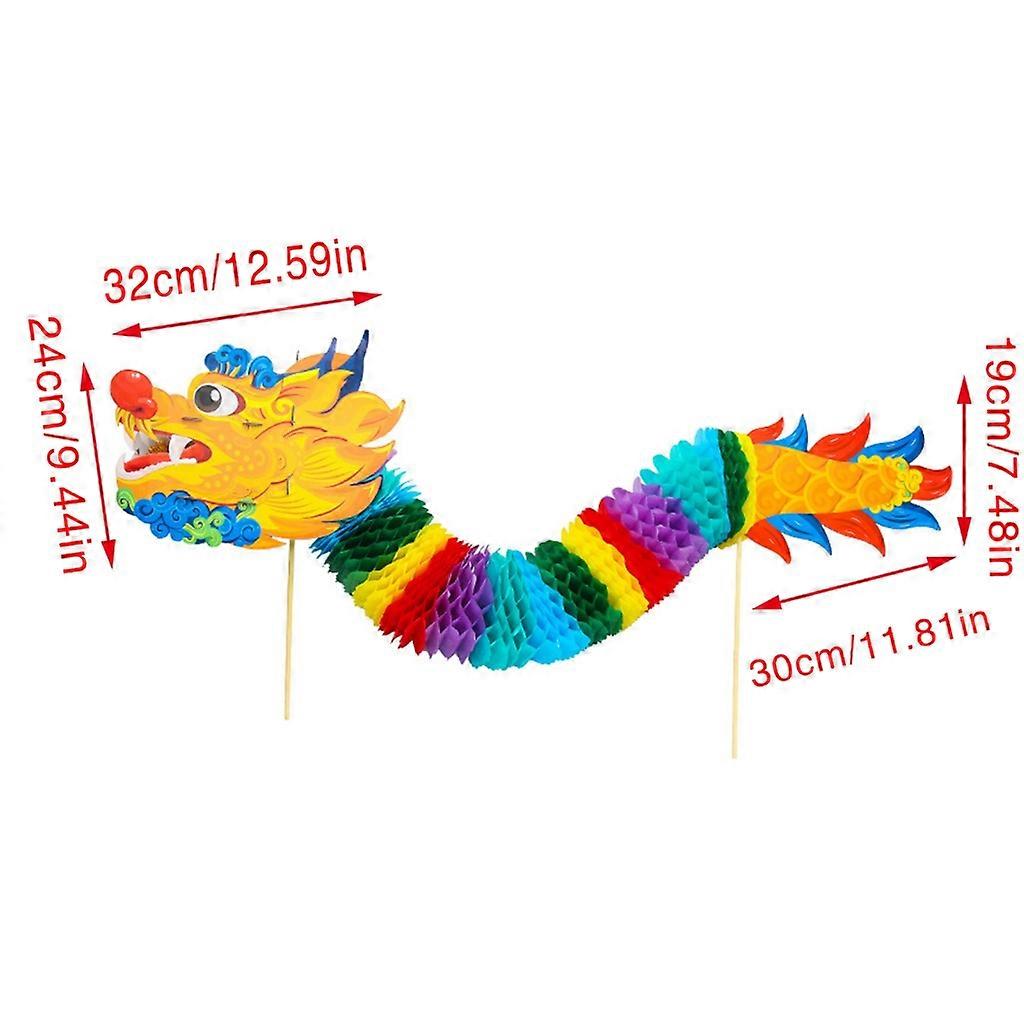 DIY Dragon Dance Puppet Kits Chinese Paper Dragon Toy Chines New Year ...