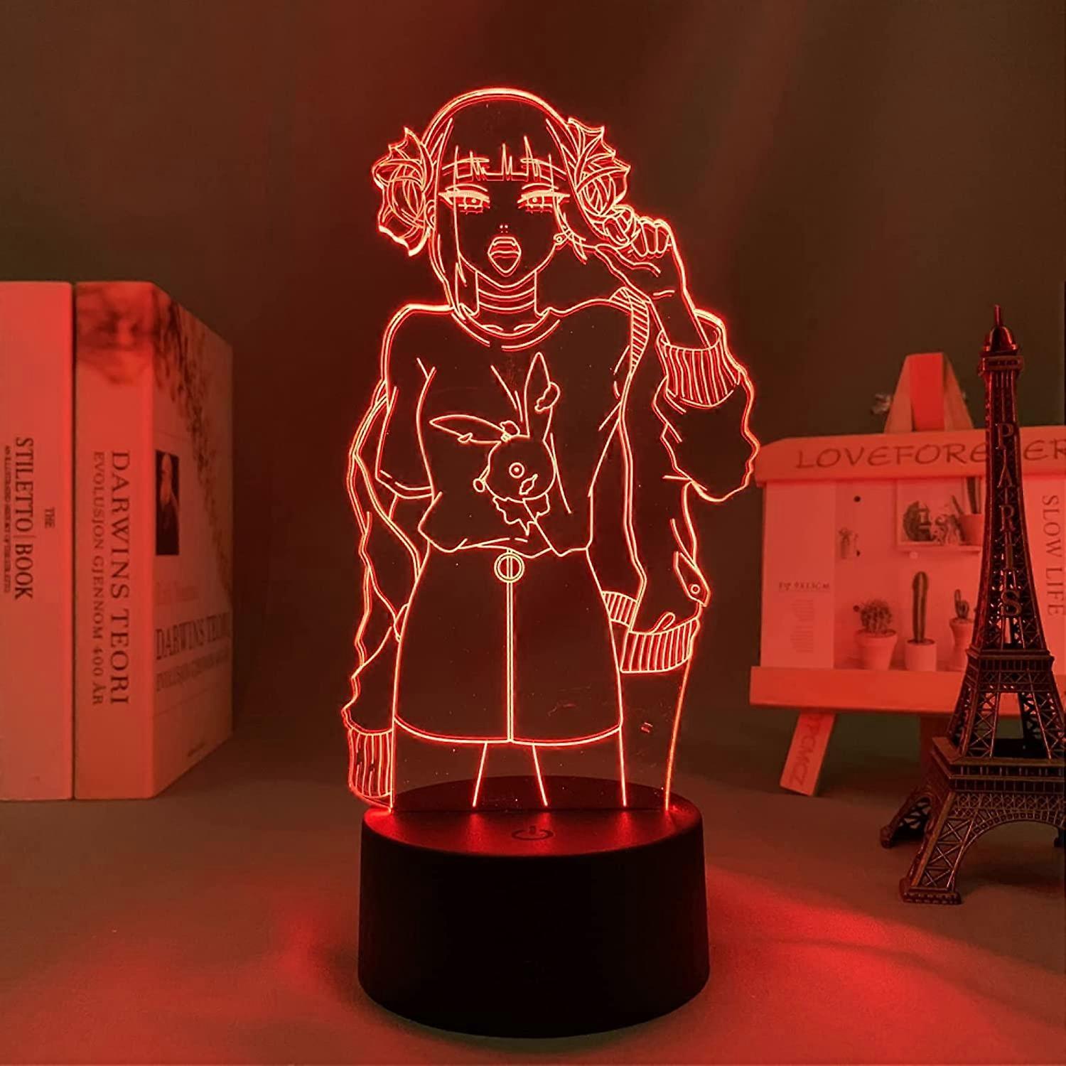 3D Illusie Nachtlampje voor Kinderen Himiko Toga 3D Lamp Anime My Hero ...