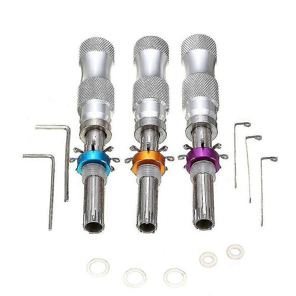 3pcs Locksmith Tools 7 Pin Advanced Lengthened Tubular Lock Pick Set ...