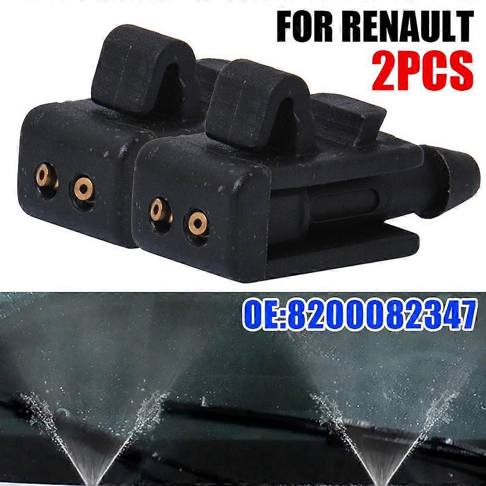 2Pcs Car Front Windshield Washer Spray Nozzle Jet 8200082347 Renault ...