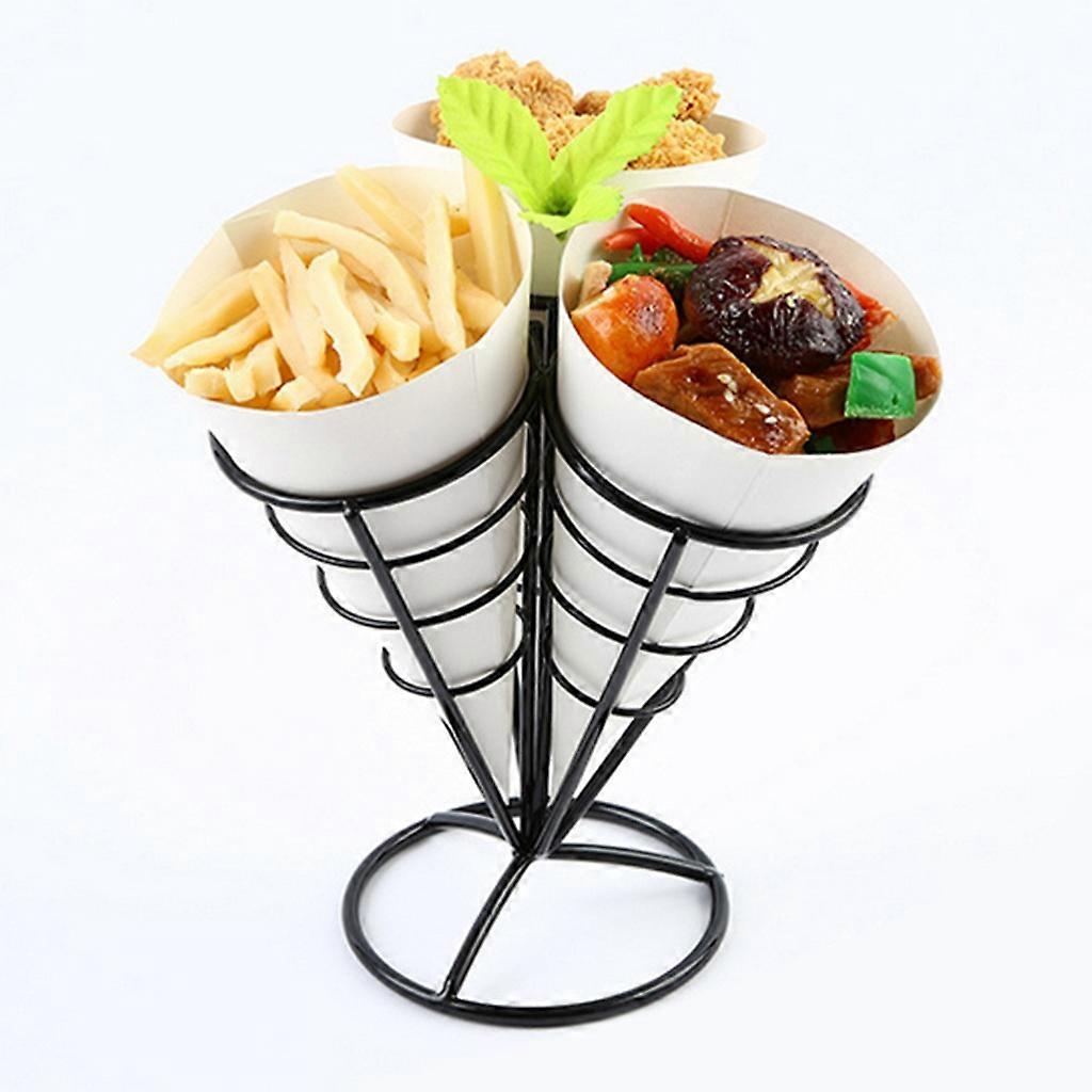 French Fries Stand French Fries Cone Basket Stand Stainless Steel Cone ...