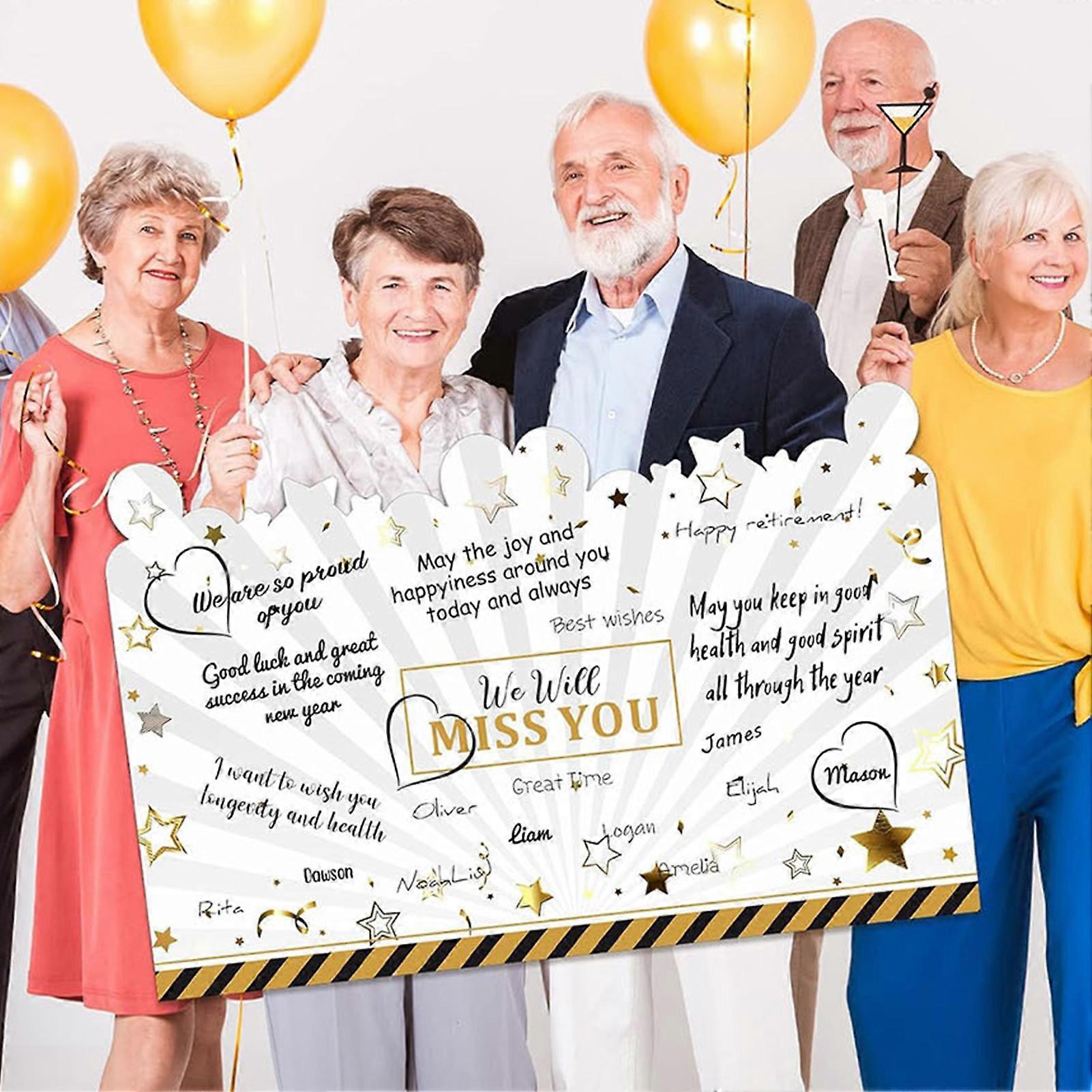 Retirement Message Commemorative Card Star Balloon Pattern Giant ...