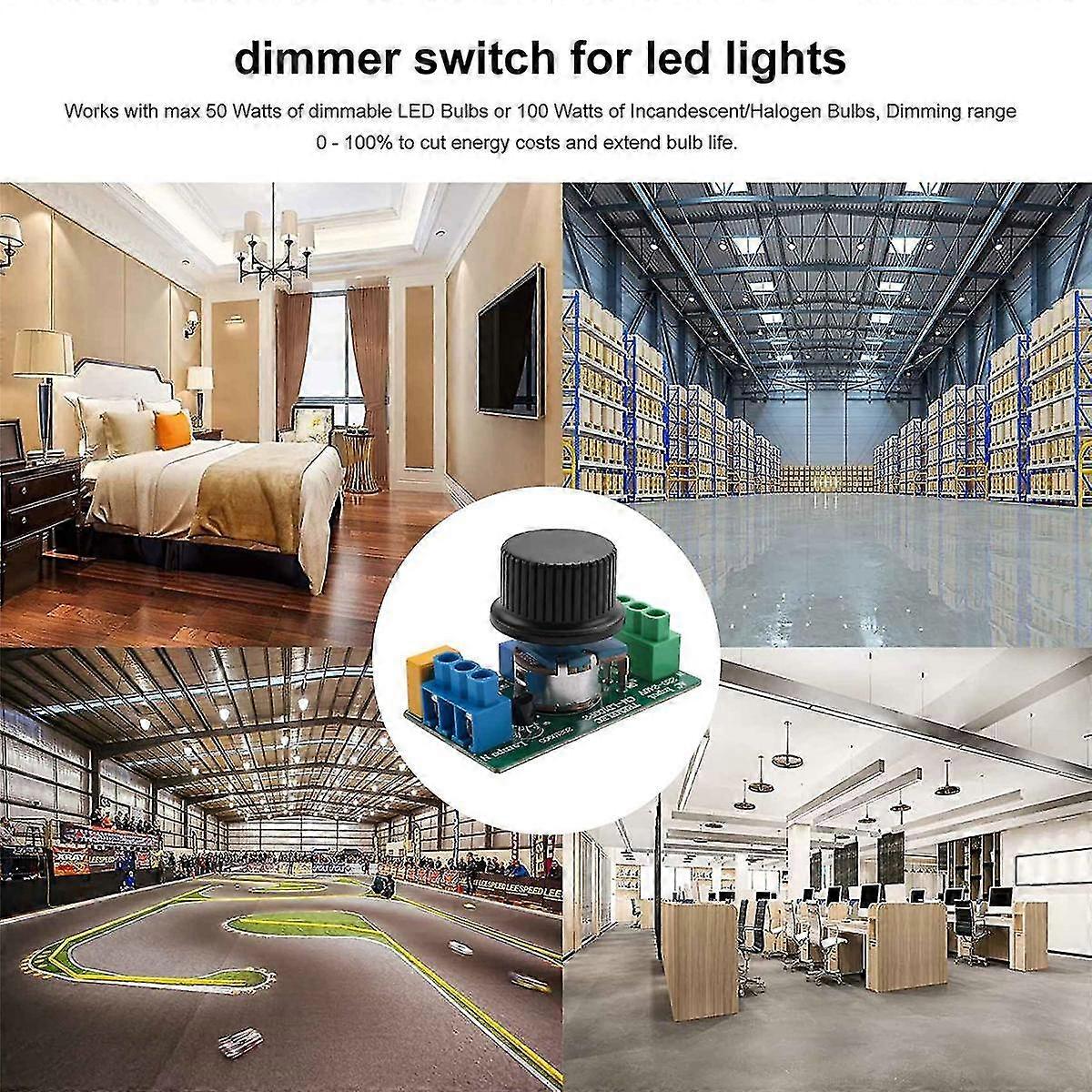 Inline Led Dimmer Switch, Builtin On/off And Knob Control Dimmer For ...