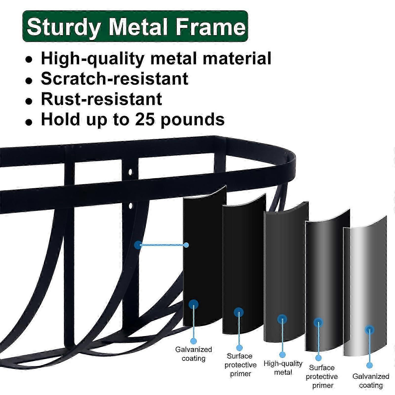 Horse Trough Planter Window Box - 2 Pack 24" Horse Trough Planter With ...