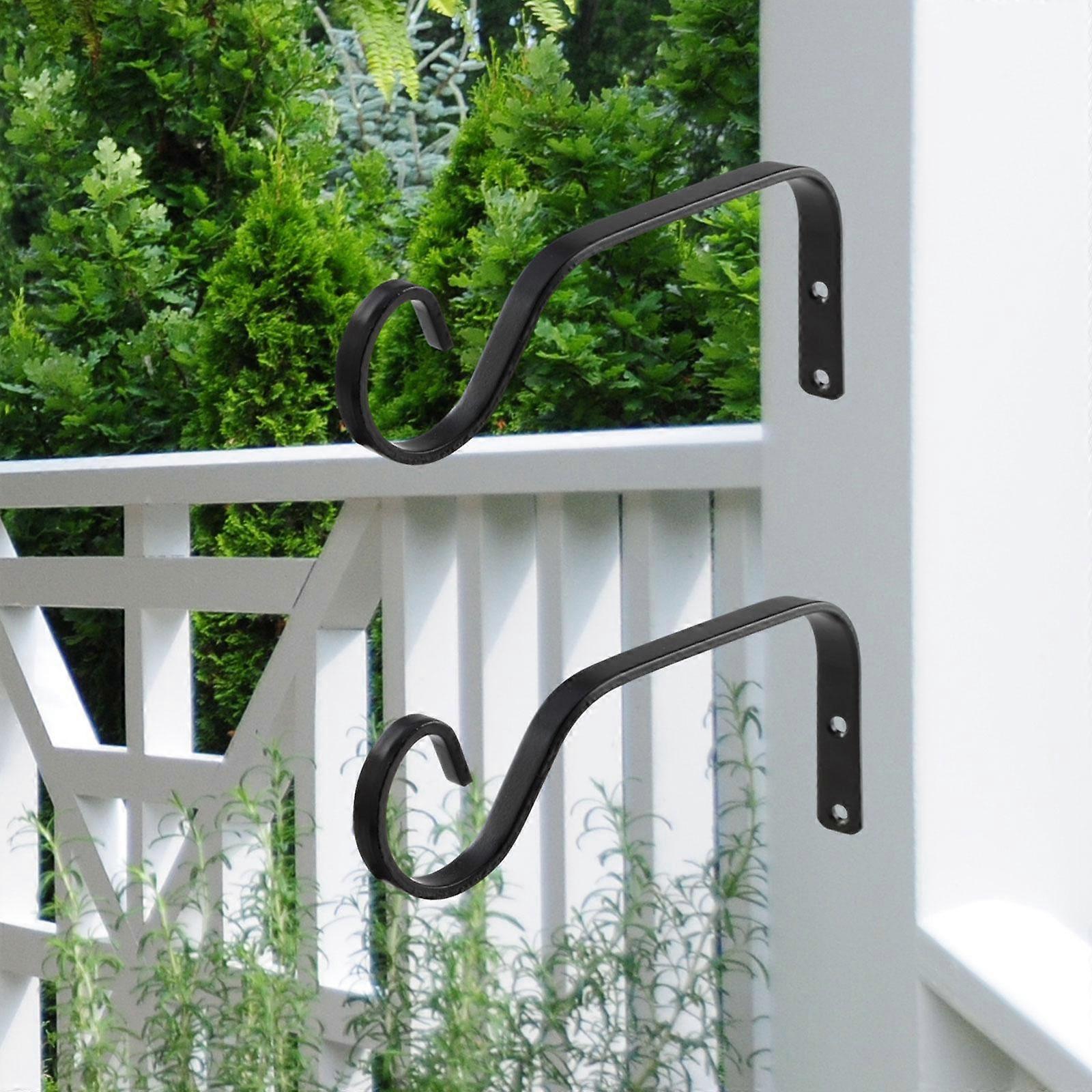 2x Hanging Plant Brackets Hook Plant Hangers Hanging Basket Brackets Plant Wall Hooks for Indoor ...