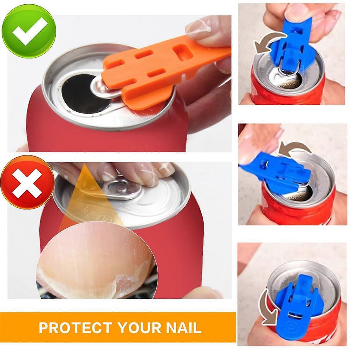 24 PCS Manual Easy Can Opener Colorful Drink Can Protector Cap ...