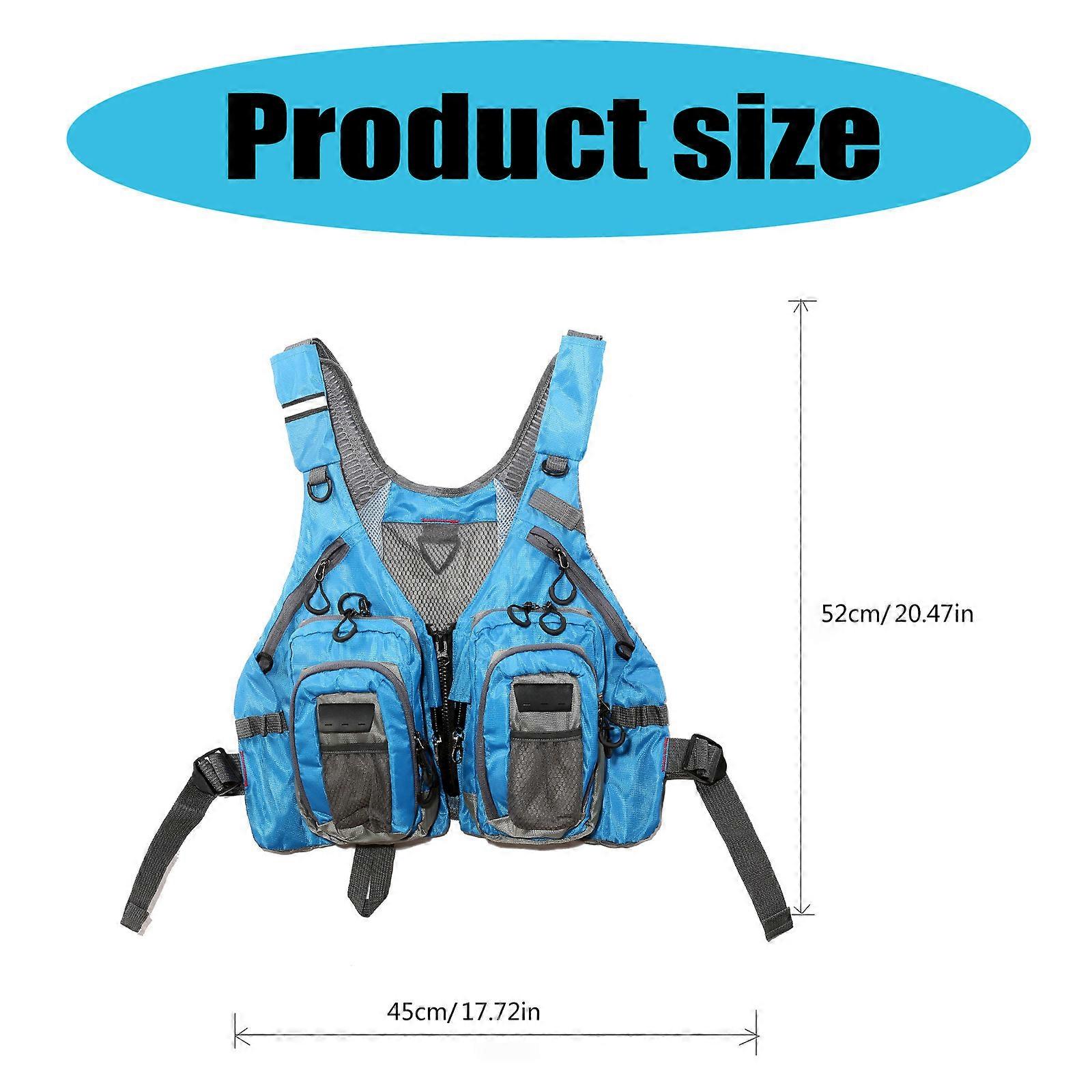 Breathable Fly Fishing Vest Portable Adjustable Chest Pack Fishing ...