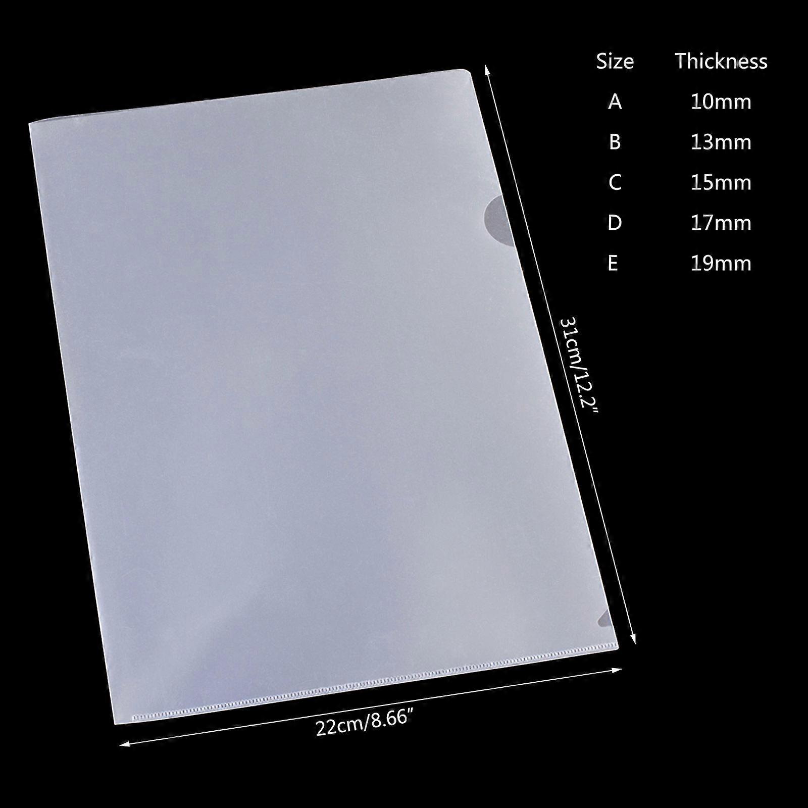 L-Type Plastic Project Pocket File Clear Document Folder Clear Folders ...
