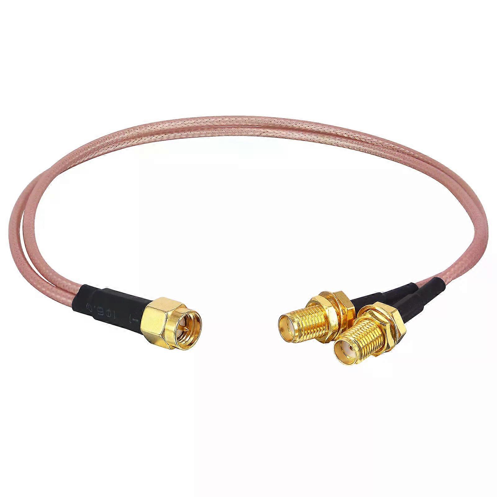 SMA Splitter Cable SMA Male to Dual SMA Female Coax Adapter Y Type ...