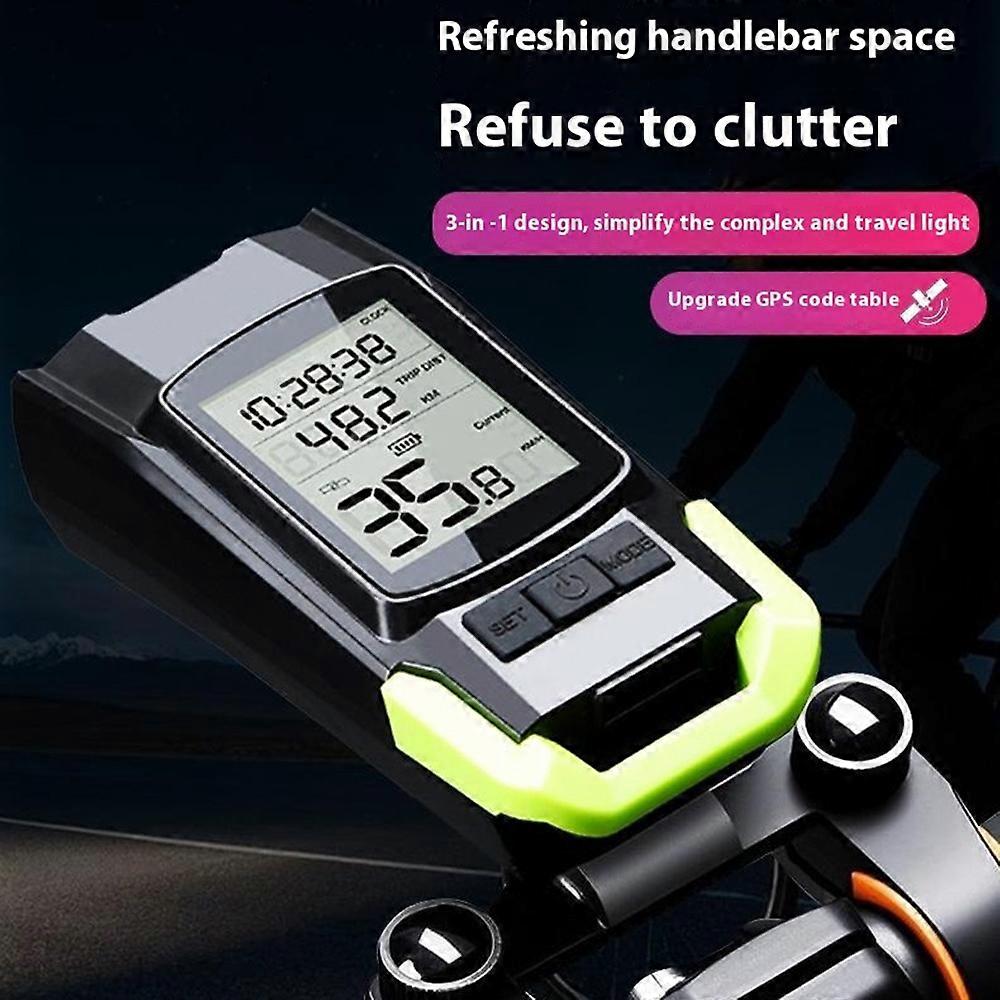 GPS Wireless Bike Computer 3 In 1 Cycling Speedometer Bicycle ...
