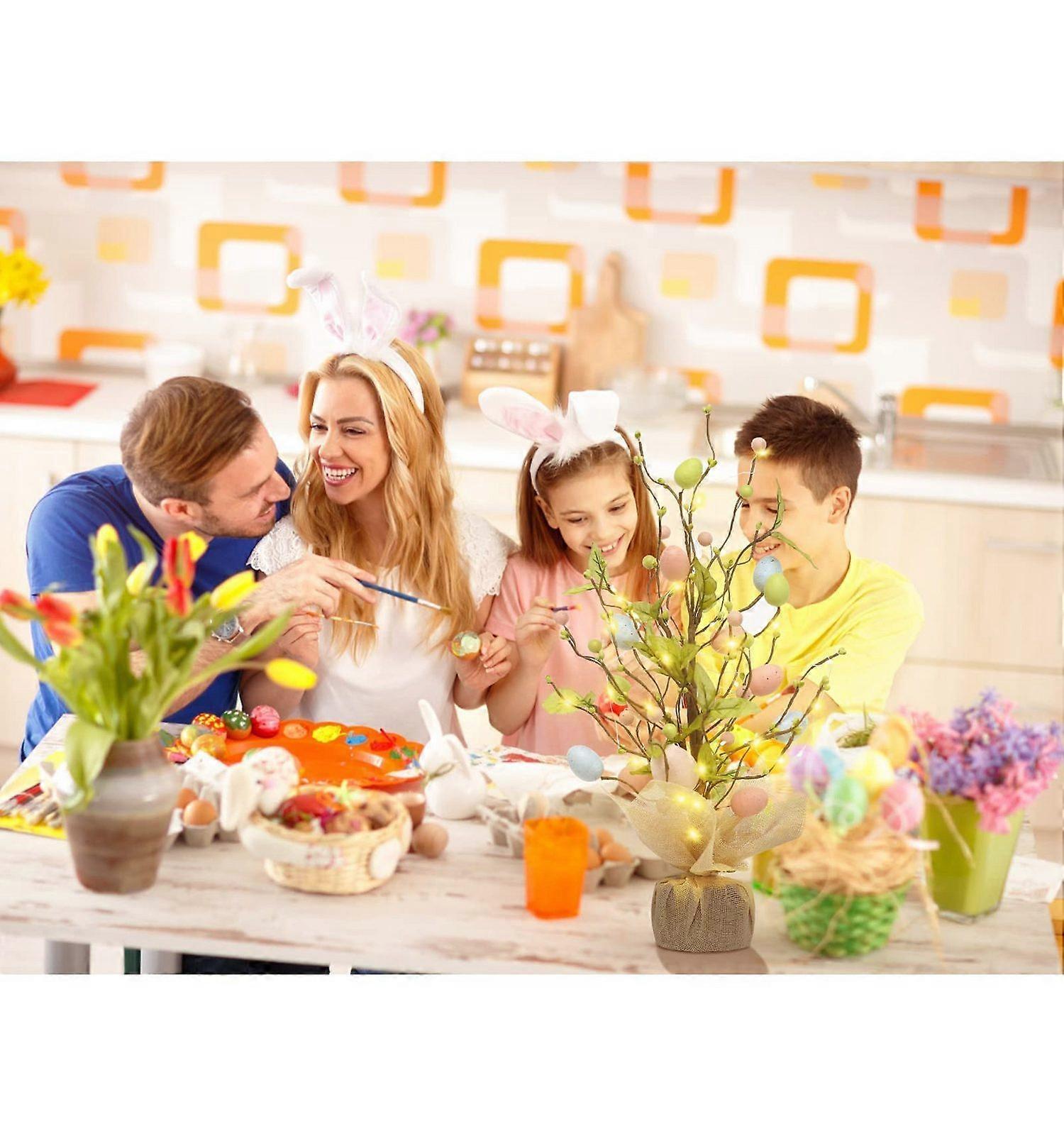 Decorative figures, vibrant Easter eggs, beautifully decorated egg tree ...