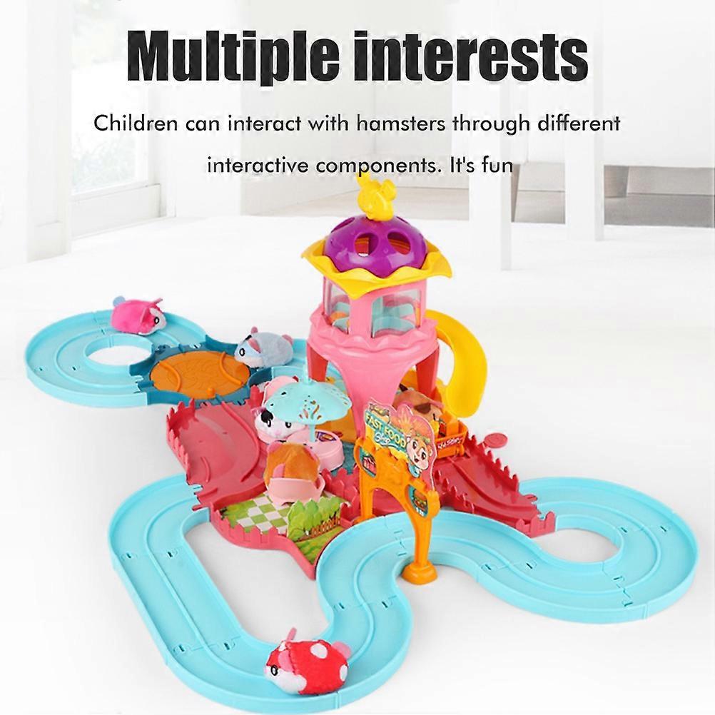 Hamster Racing Track Toy Set for Children Electric Hamsters Game Toys ...