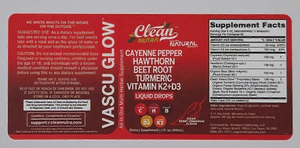 Clean Nutra Cayenne Pepper Drops Supplement Liquid + Hawthorn Berry ...