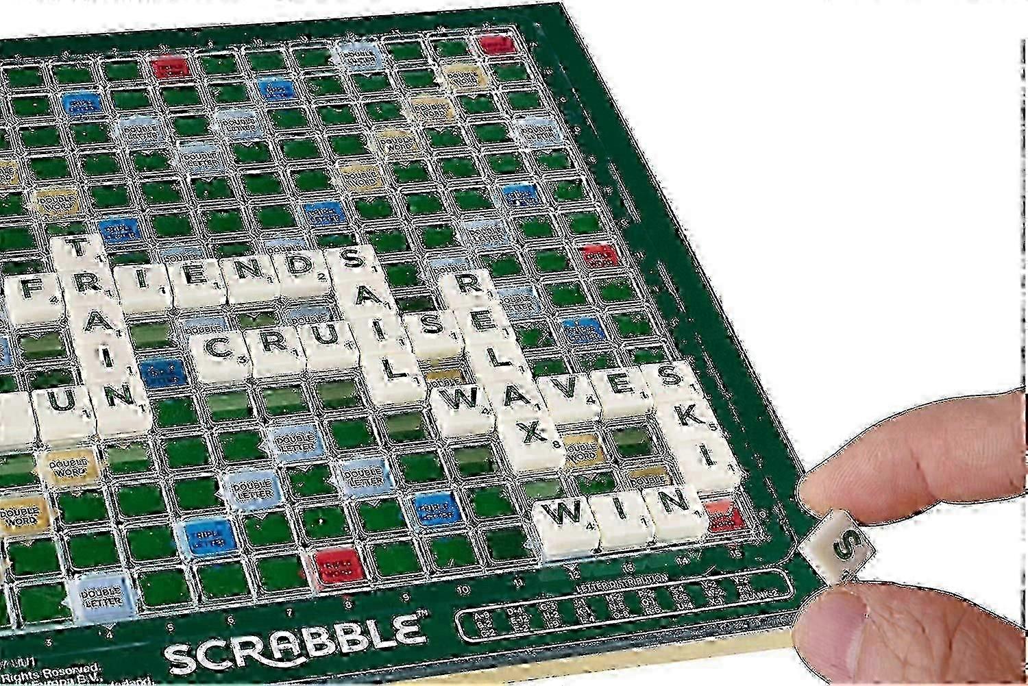 Large Scrabble Game With Rotating Wooden Board for Scrabble Game ...