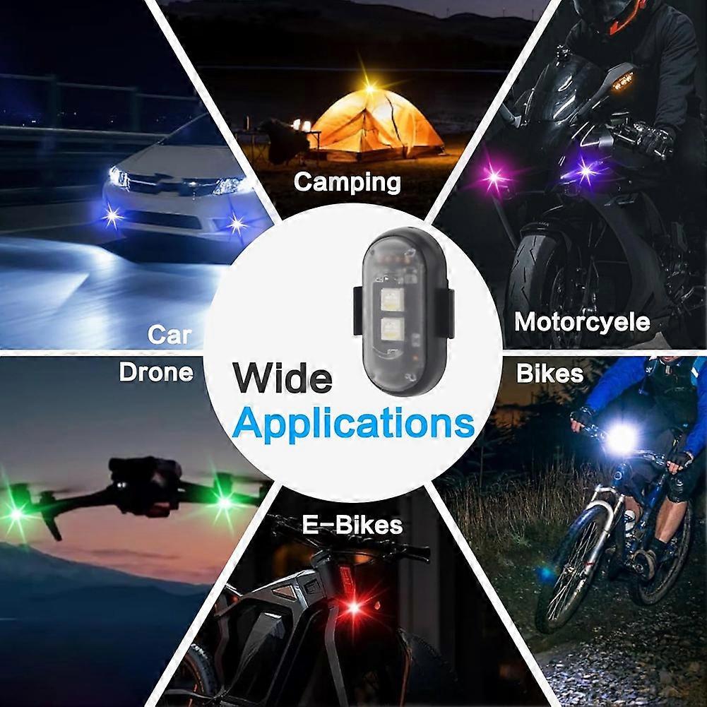12pcs Wireless 8-Color LED Strobe Light Kit, Remote-Controlled RGB ...