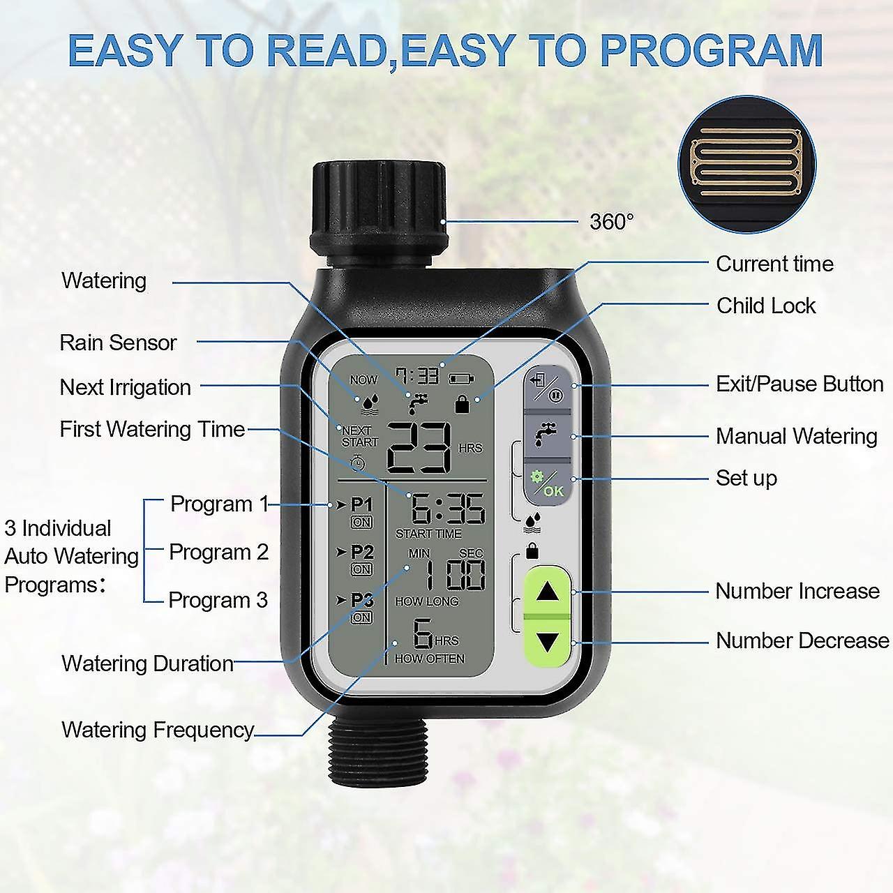 Automatic Irrigation Timer,automatic Watering Timer For Garden ...
