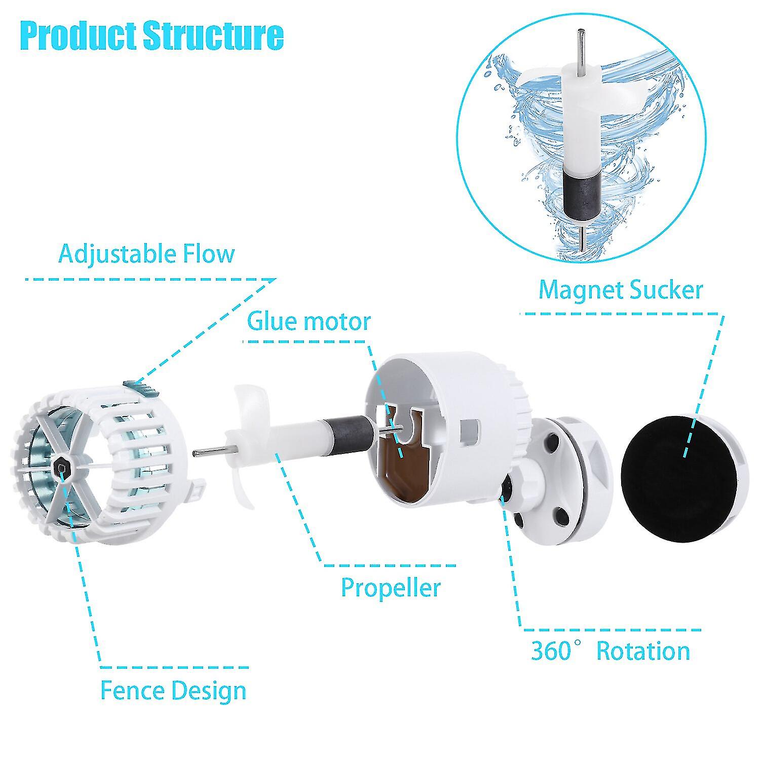 Aquarium Wavemaker Circulation Pump Adjustable Ultra-silence With ...