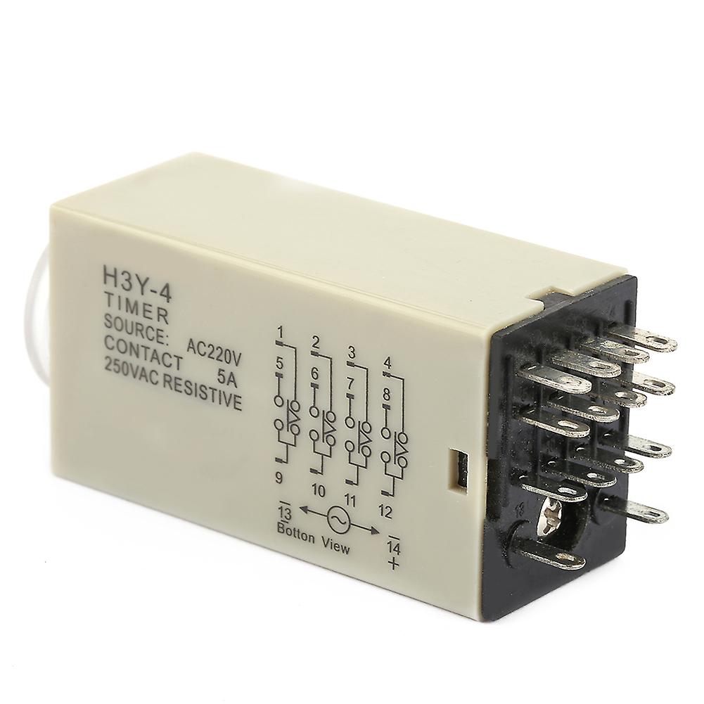 Power On Delay Timer Relay H3Y-4 AC 220V 5A 0-60 Minutes | Fruugo UK