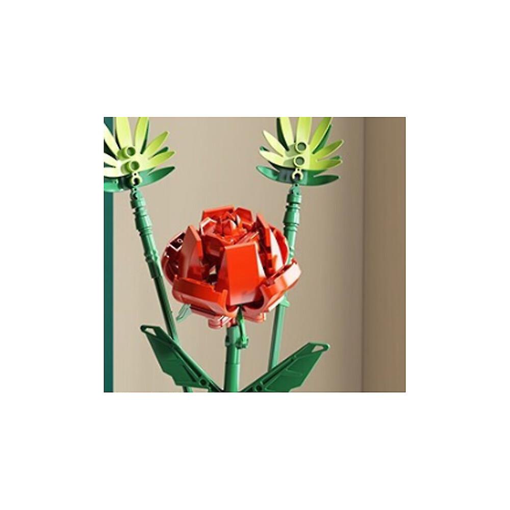 124 Particles (Rose Red) Lego The Orchid Plants with Artificial F ...