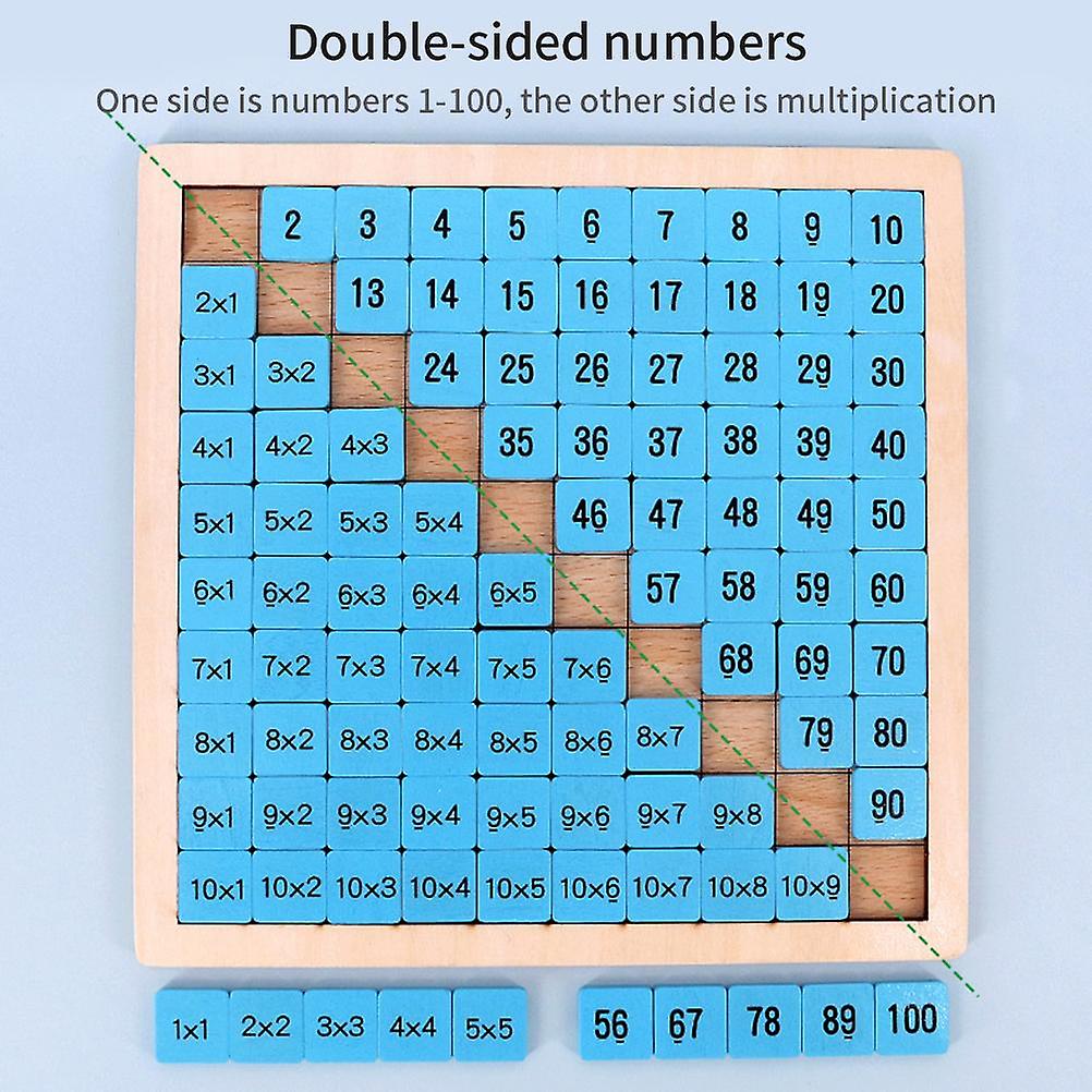 Wooden Hundred Board for Kids Multiplication Board Math Game Preschool ...