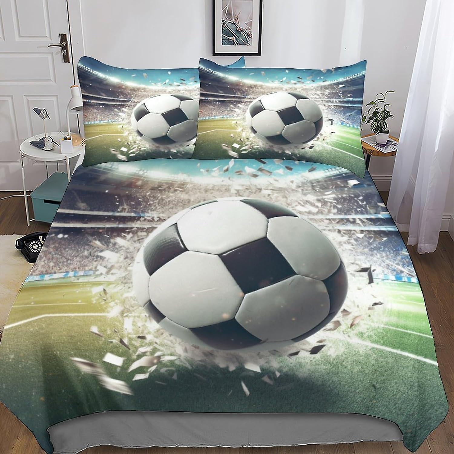 LikeEj Soccer Ball Bedding for Girls Boys Sport Pattern Quilt Cover ...