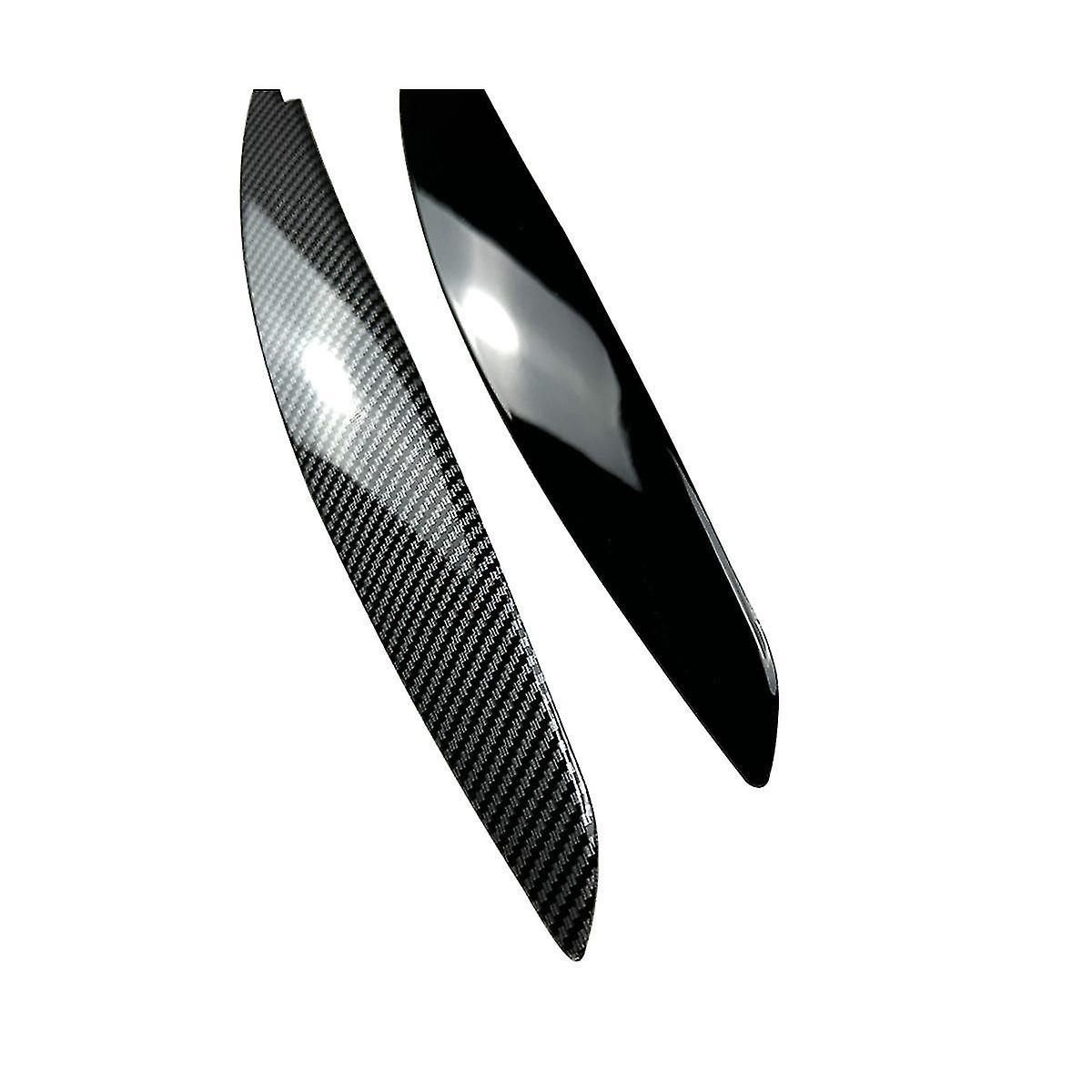 Car Gloss Black Headlight Lamp Eyebrows Cover Trim For 1 Series E81 E82 ...