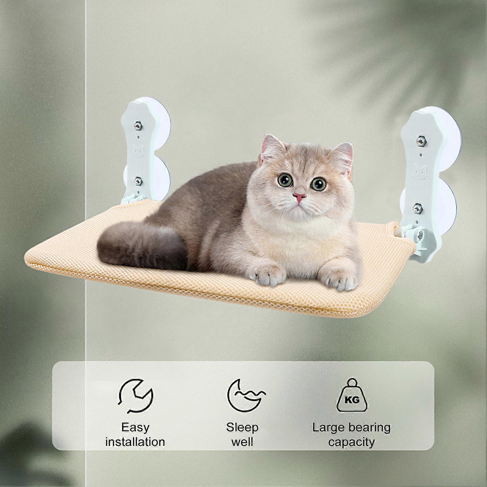 Cat Window Perch Foldable Cordless Cat Hammock Breathable Mesh Cloth ...