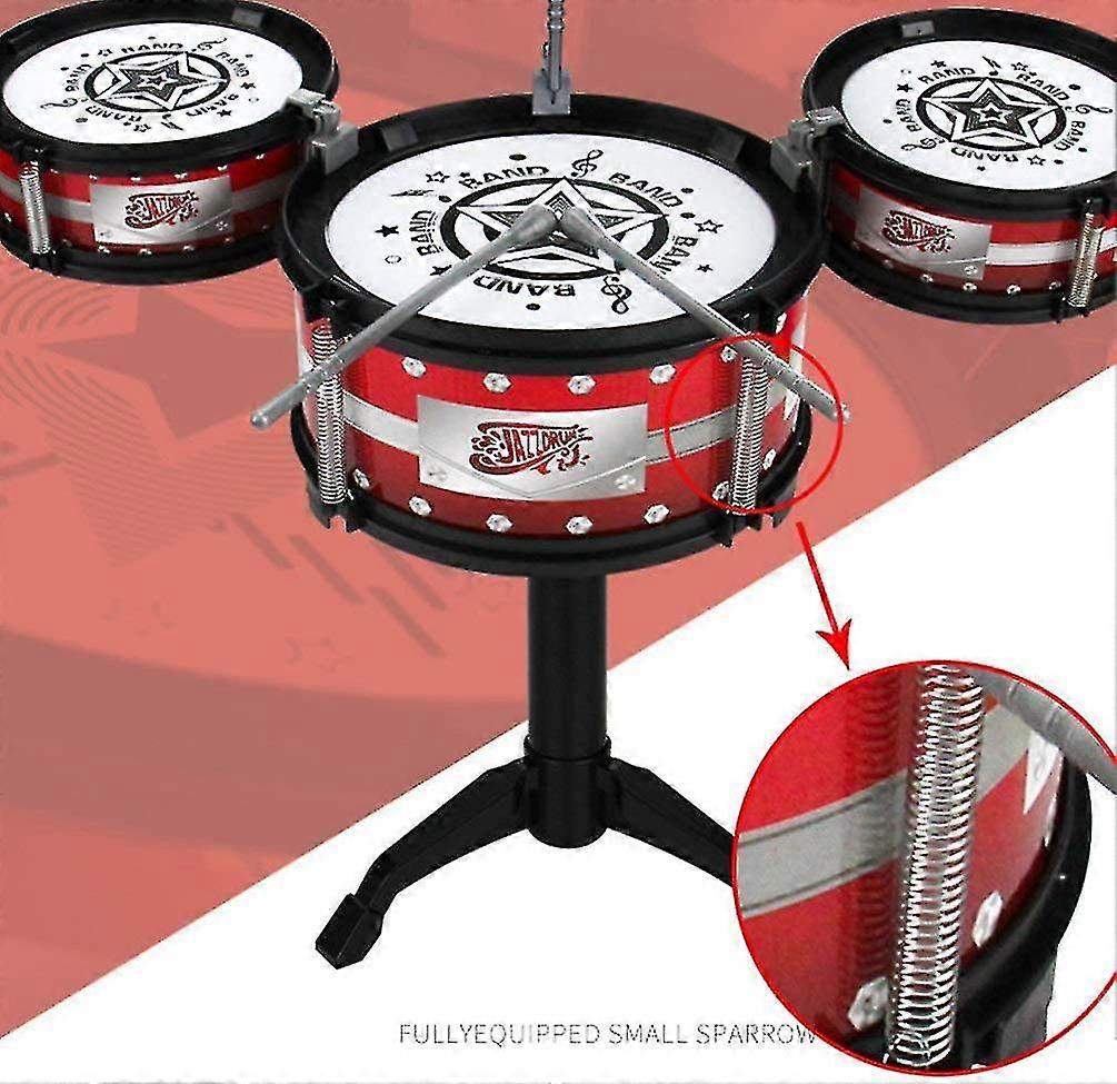 Junior Drum Set Mini Percussion Set Drum Set With 3 Drums Kids ...