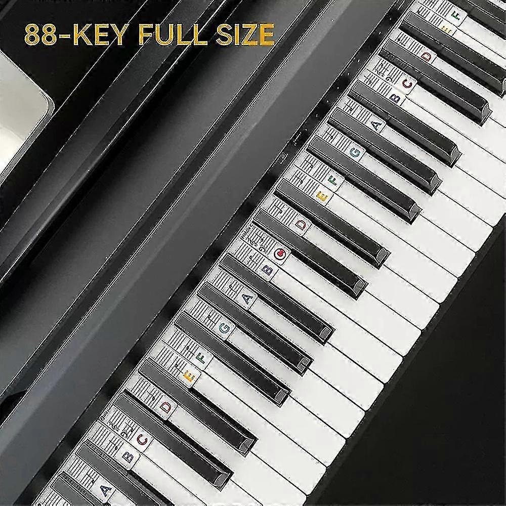 Removable Piano Keyboard Note Labels Reusable Silicone 88 Keys Piano ...
