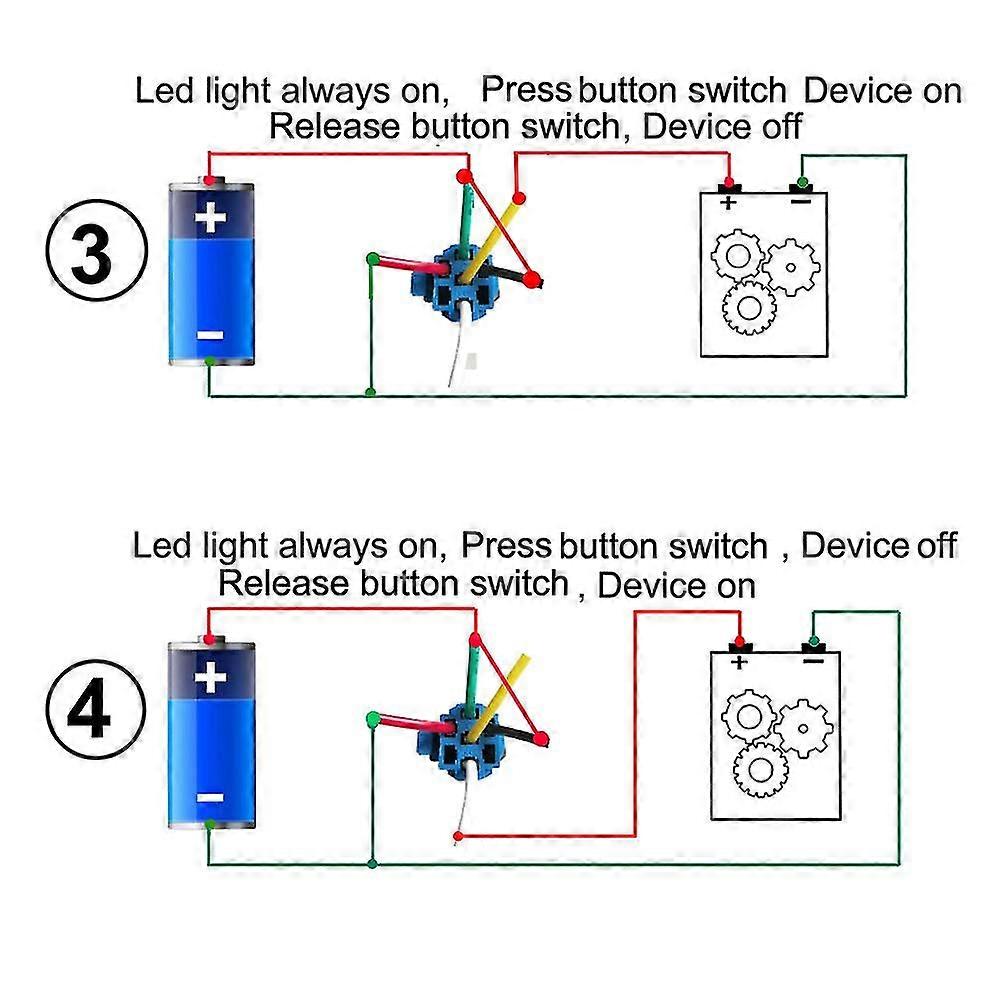 2pcs Latching Push Button Switch 1NO1NC Stainless Steel Waterproof 220V ...