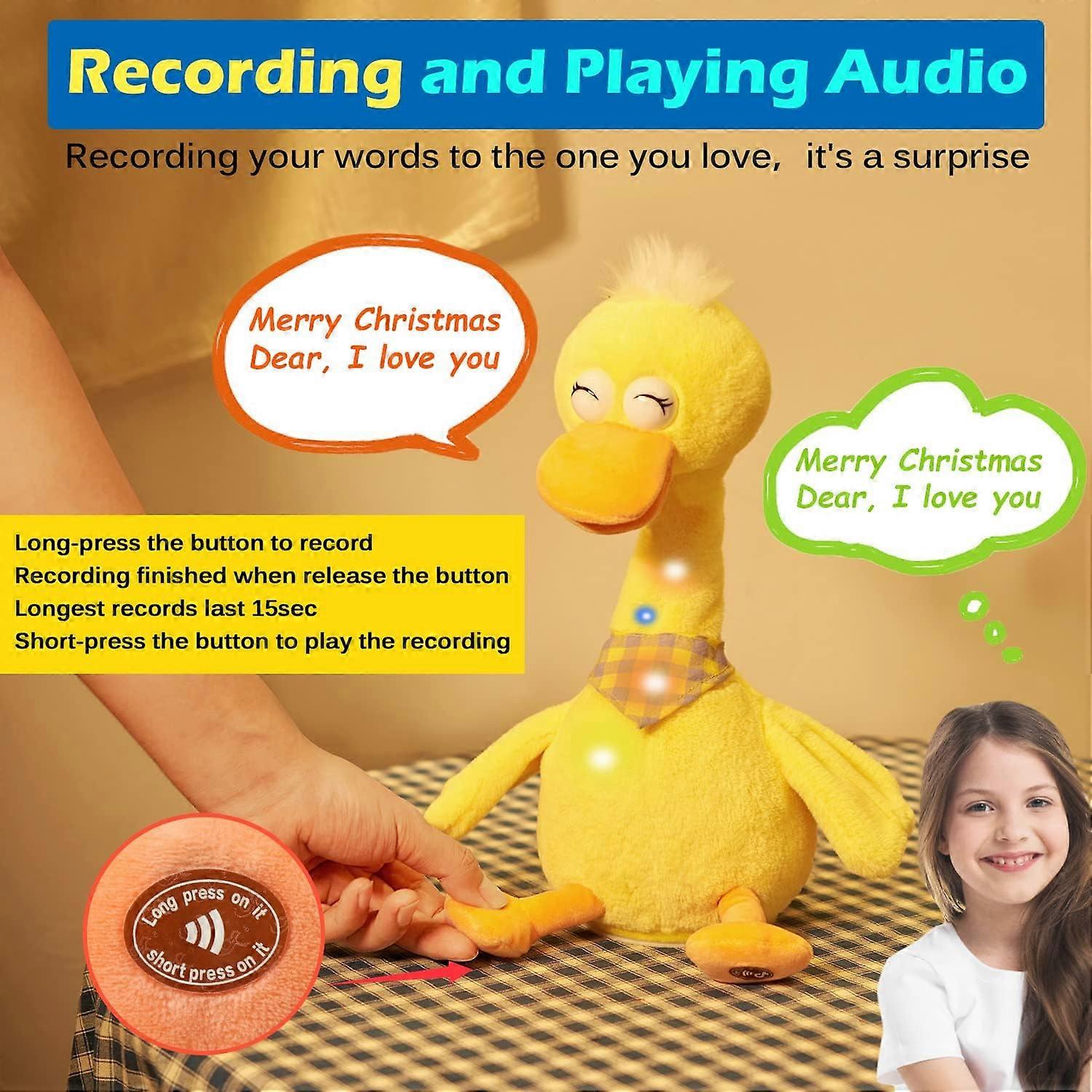 13" Talking Dancing Duck, Repeating What You Say Mimicking Recording ...