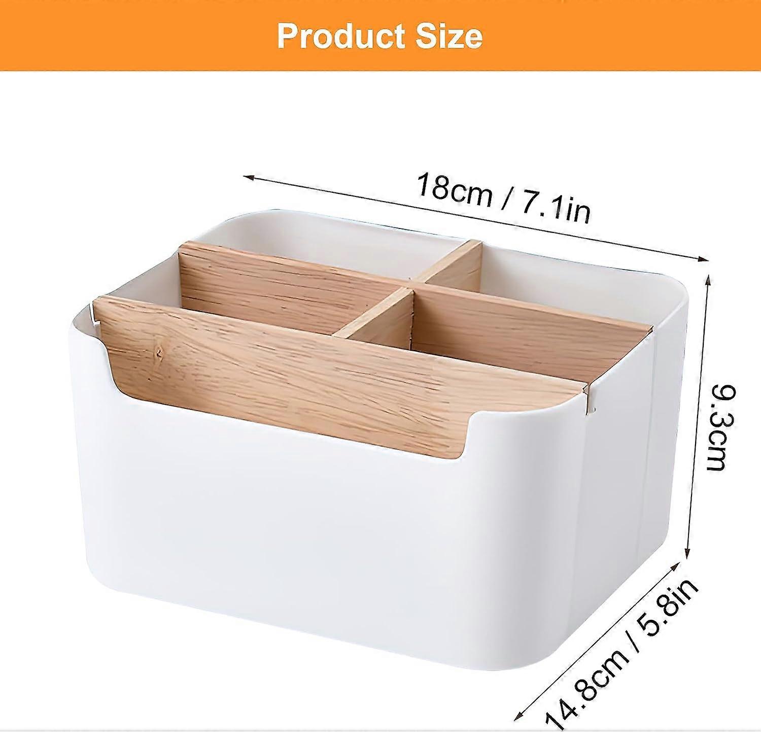 Wooden Desk Organizer with Compartments, Multifunctional Desk Organizer ...