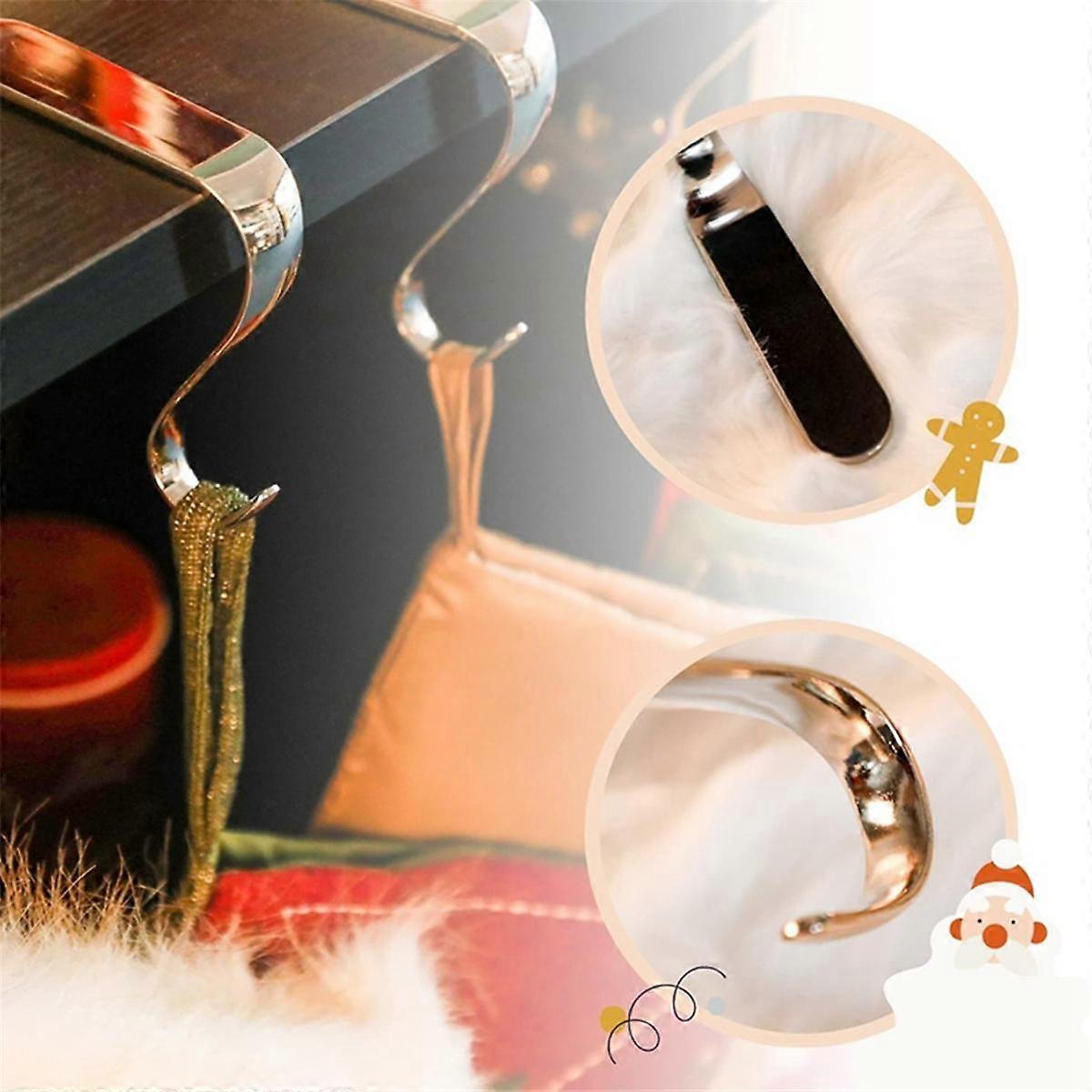 Christmas Stocking Holders Xmas Fireplace Hanger Hooks Holiday Mantel ...