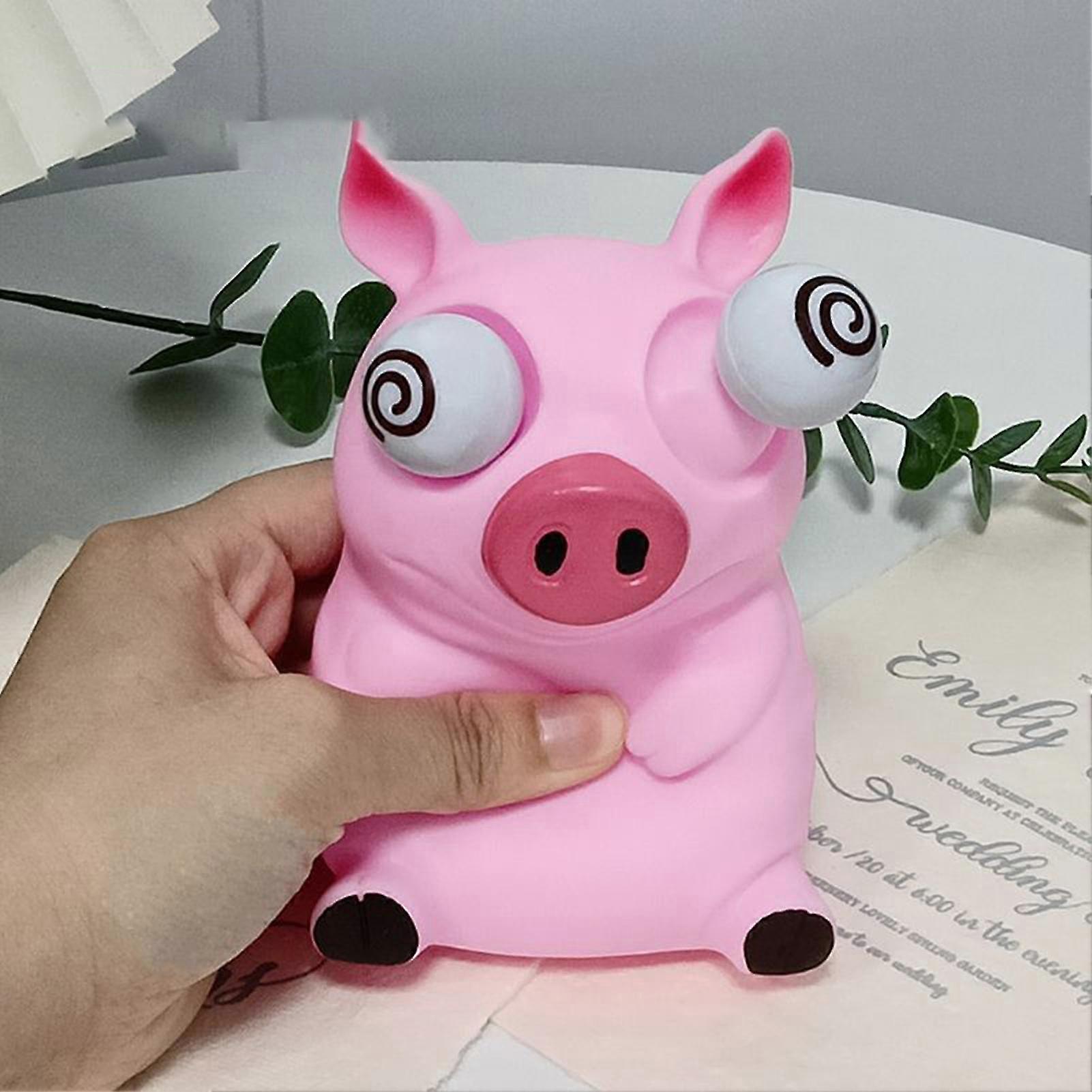 Pink Pig Toy Fun Decompression Plastic Attract Attention Comfortable ...