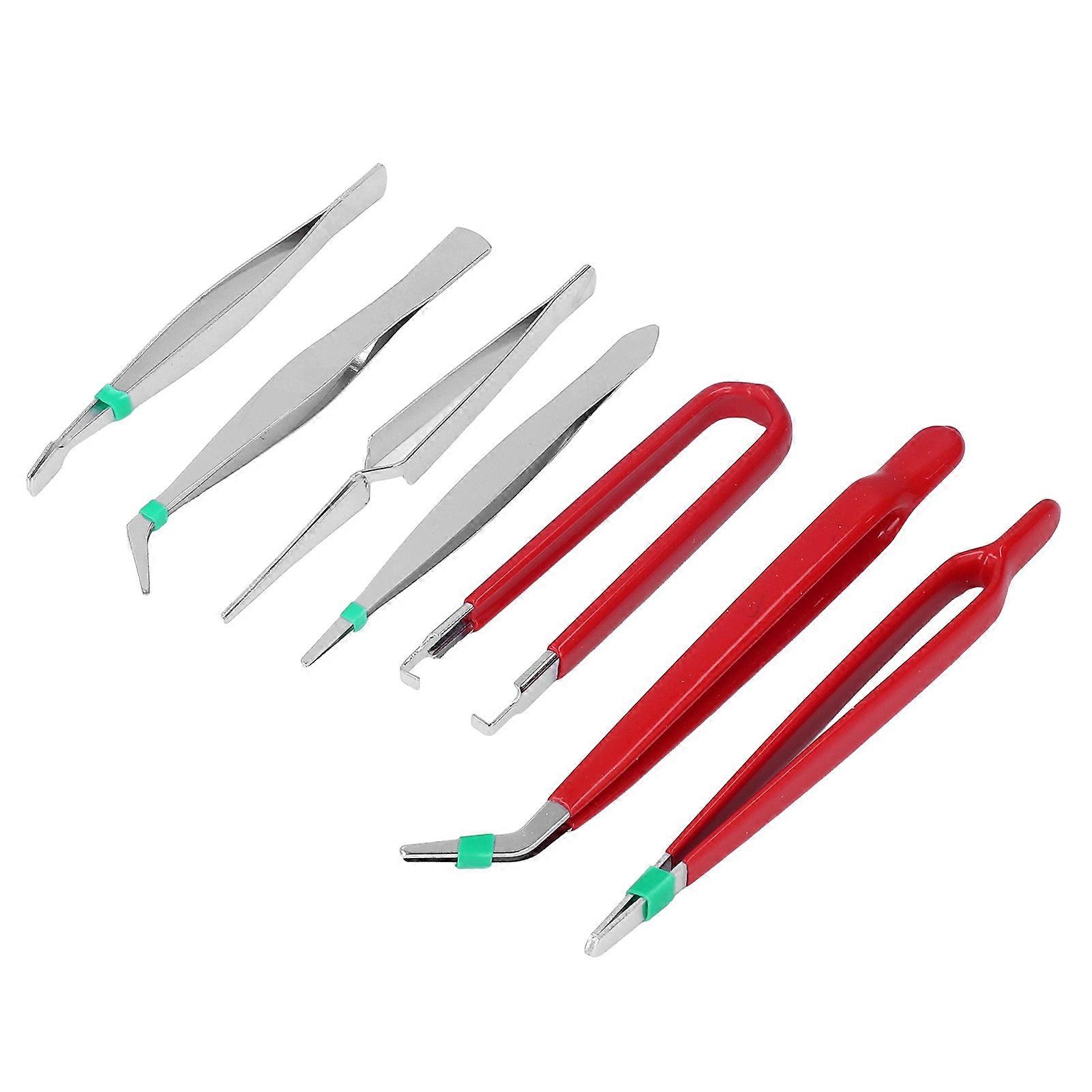 7Pcs Tweezers Anti Static Multi Purpose Hand Tool Set Kit for ...