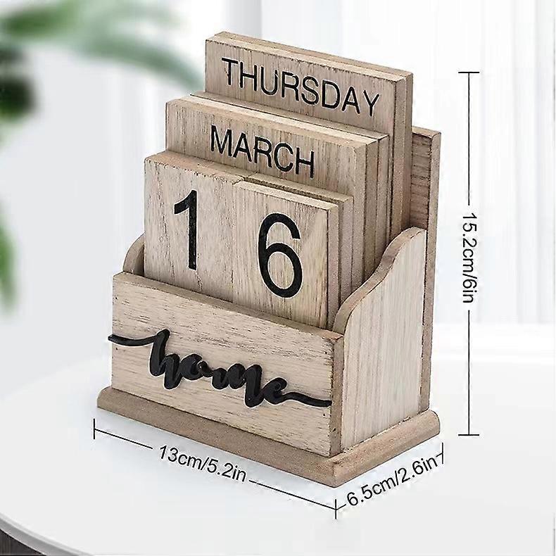 Calendar 2024 Calendar Desk Date Blocks Wooden Date Blocks Desk ...