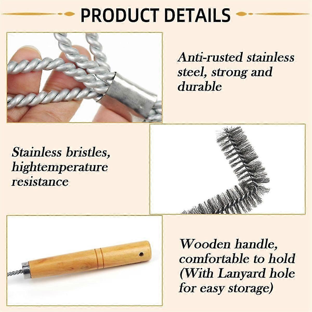 3Pieces Fryer Cleaning Tools,Stainless Steel Deep Fryer Cleaning Tools ...