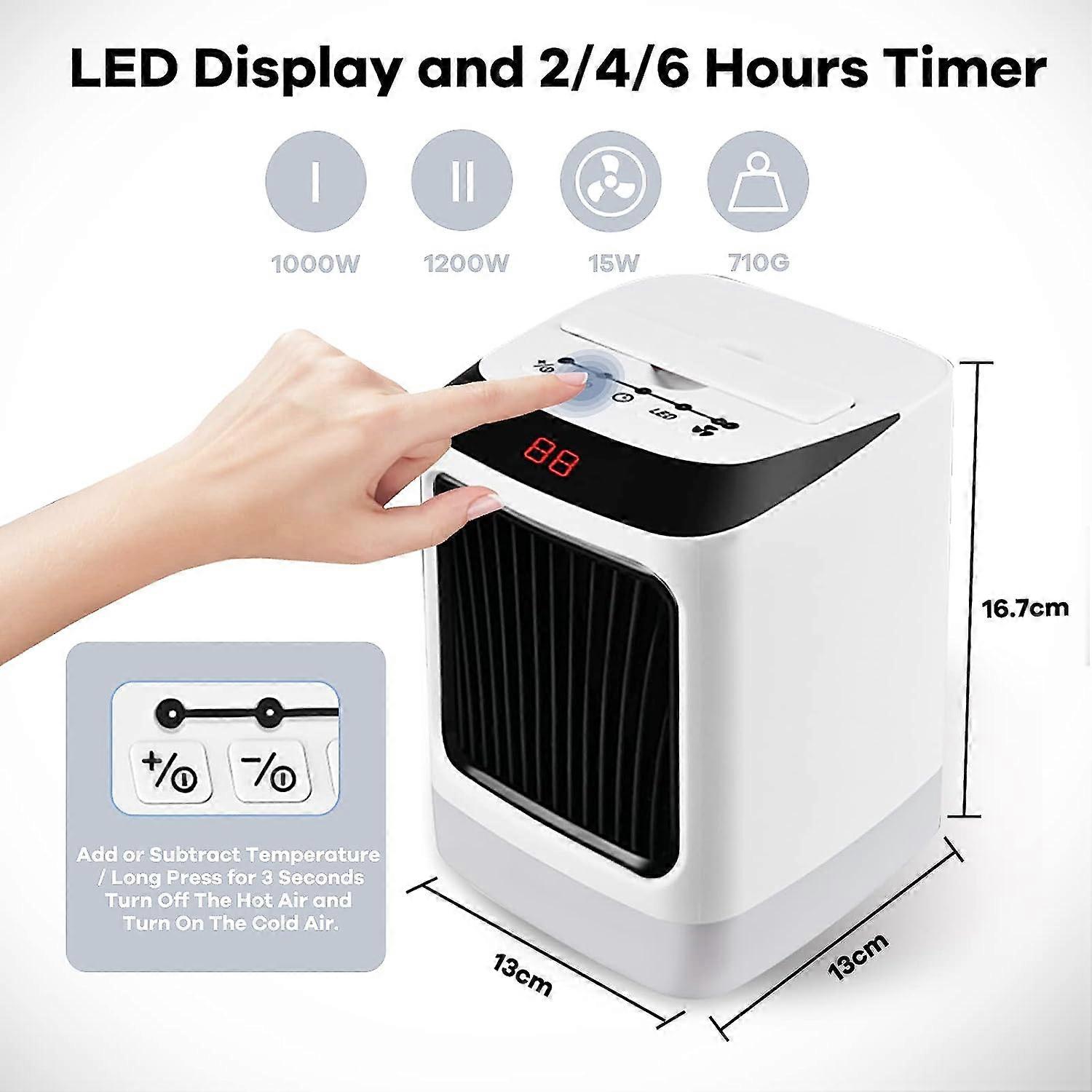 Radiator with Remote Control Ceramic Fan Heater 800-1000 W, PTC ...