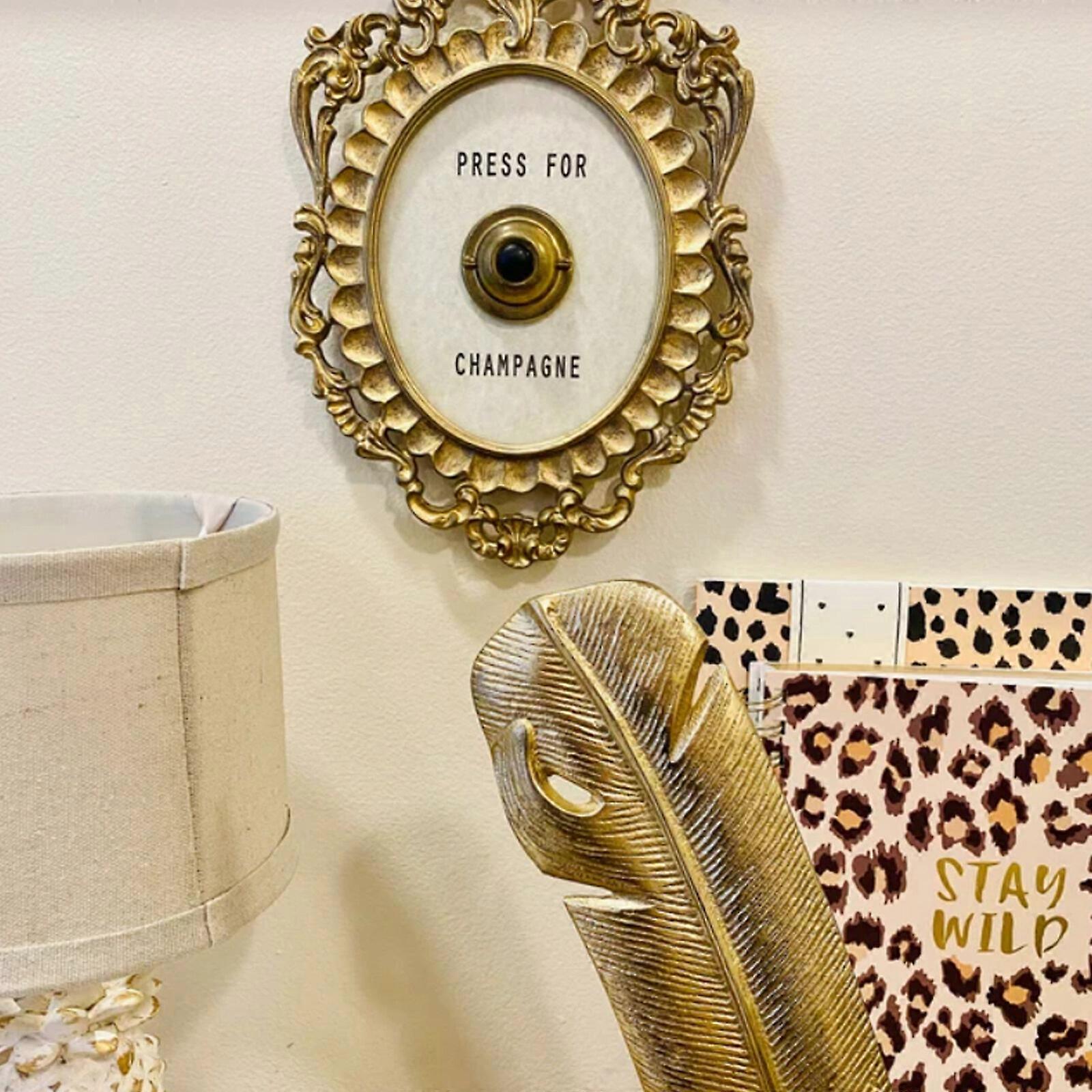 Does Not Ring Champagne Theme Bell Doorbell Home Hotel 5.5 Inches Wide ...