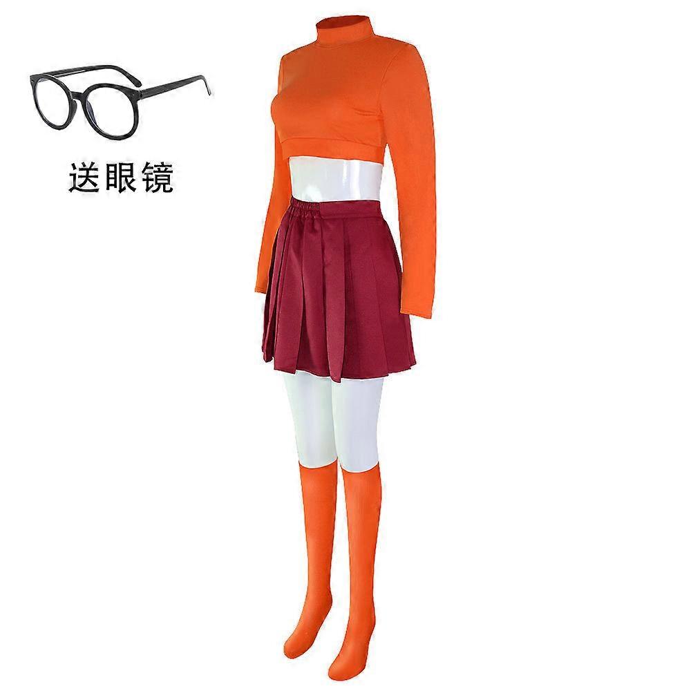 Scooby-Doo Velma cos costume Halloween character performance costume ...