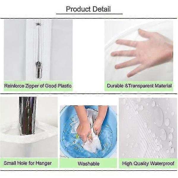 6-pack Moth-proof zippered clothes protectors for wardrobe storage ...