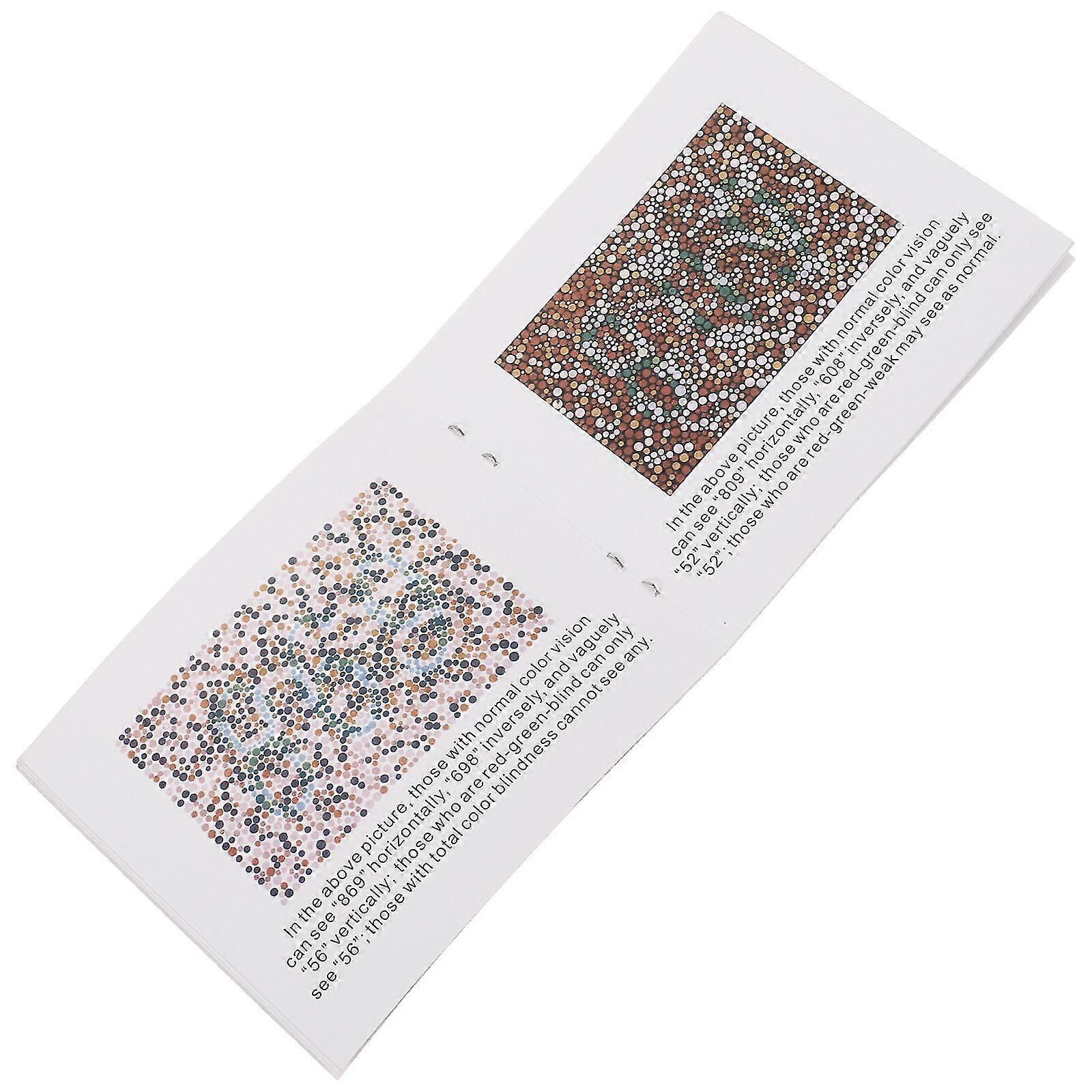 Color Blind Testing Book Vision Book Color Chart Test Chart Book for ...