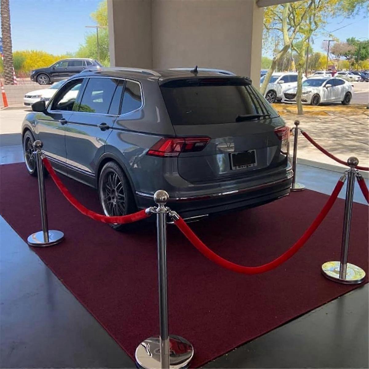 2 Pack Velvet Stanchion Rope with Gold Hooks, Crowd Control Rope Safety ...